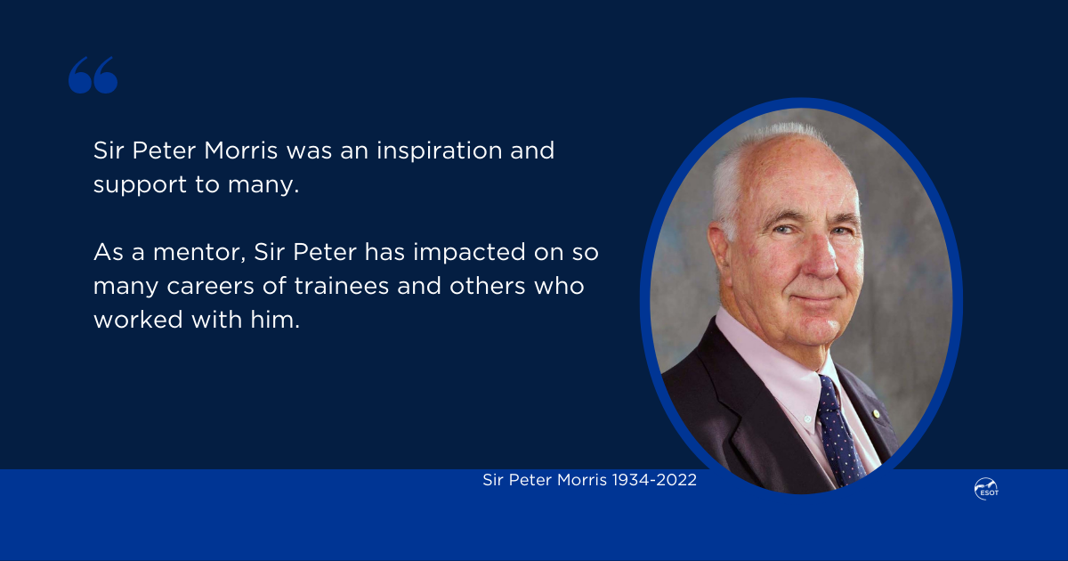 In memoriam: Sir Peter Morris (1934 - 2022) • ESOT